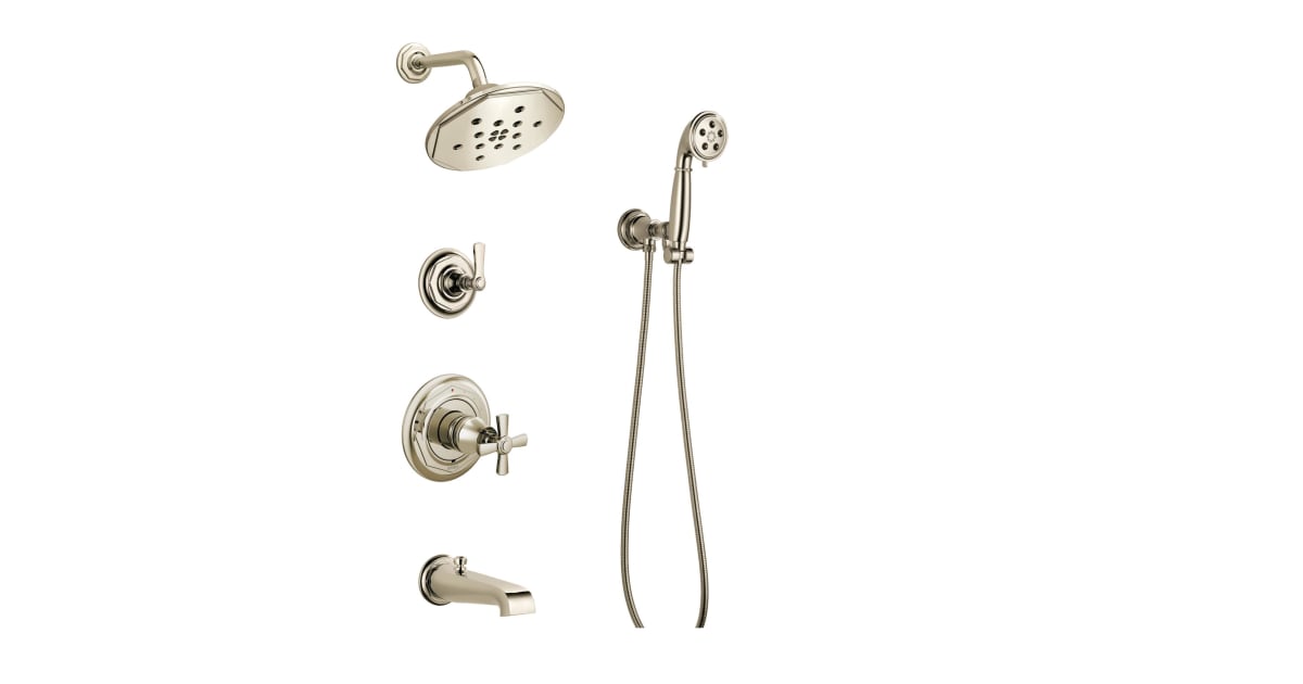 Brizo BSS-Rook-T60P061-04-PN Rook Pressure Balanced Tub and Shower ...