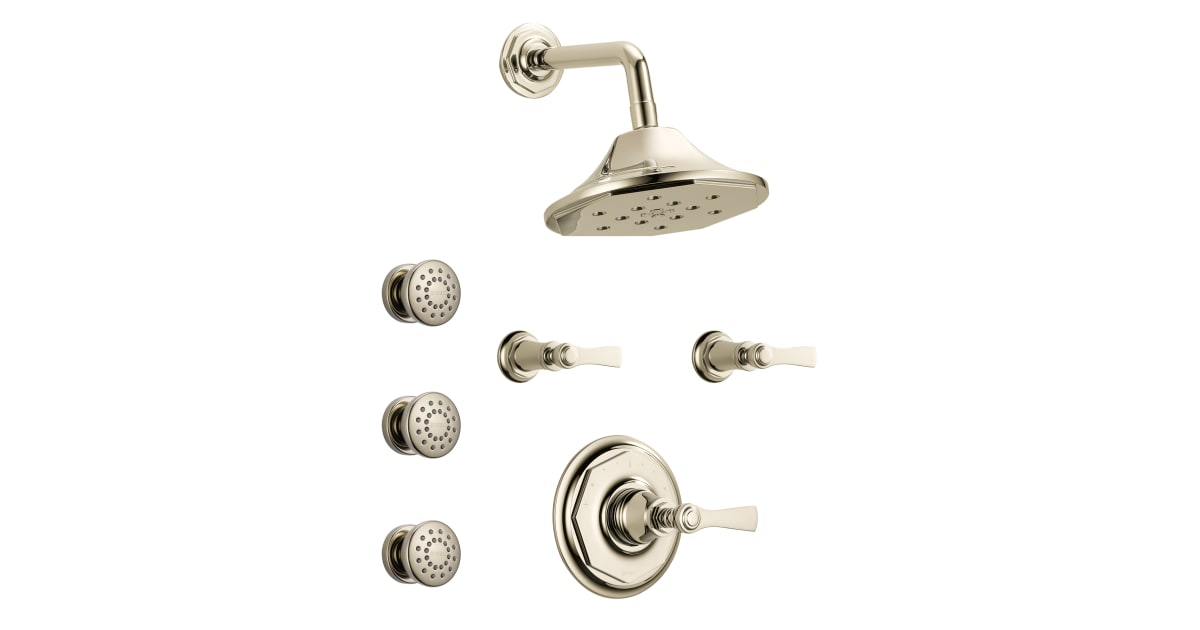 Brizo BSS-Rook-T66T01-PN Sensori Custom Thermostatic Shower System with ...