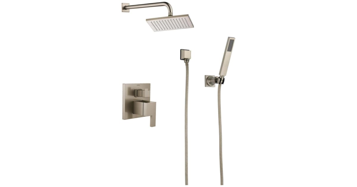 Brizo BSS-Siderna-T75P580-02-BN Siderna Pressure Balanced Shower System ...