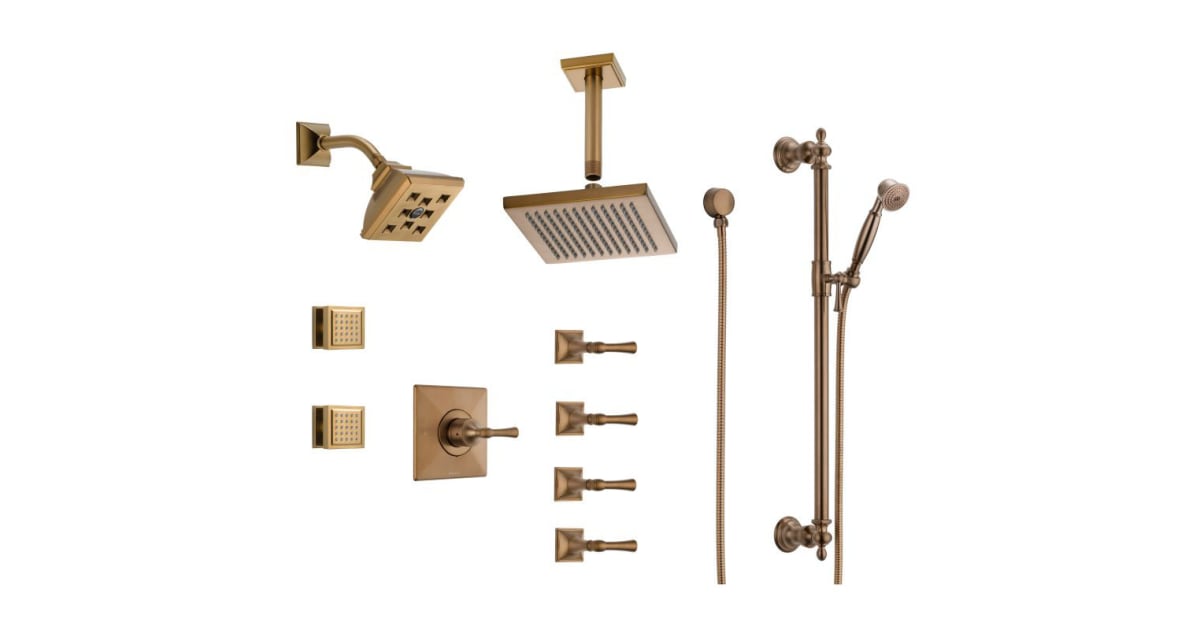 Brizo BSS-Vesi-T66T04-BZ Sensori Custom Thermostatic Shower System with ...