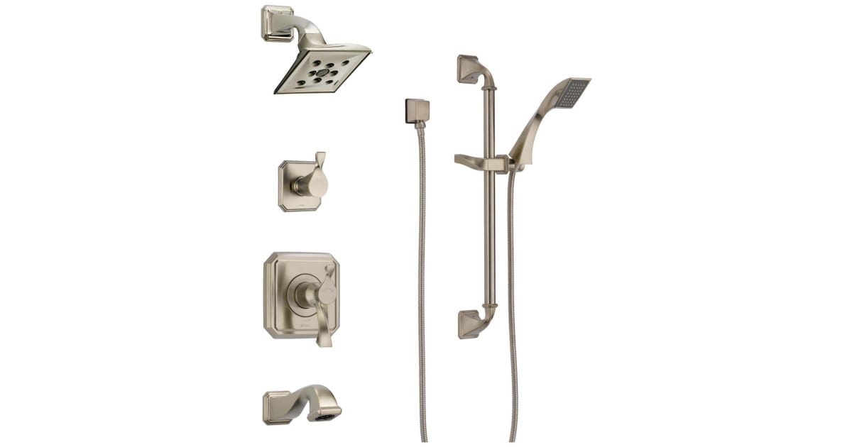 Brizo BSS-Virage-T60430-04-BN Virage Thermostatic Tub and Shower System ...