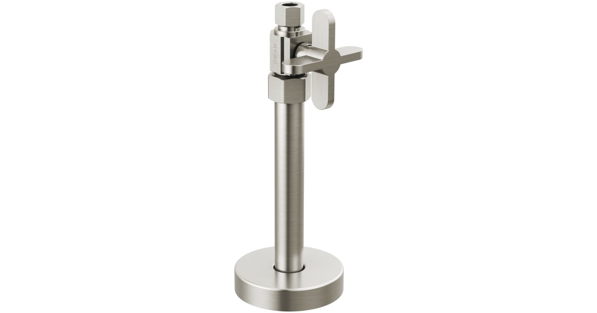Brizo BT021204-BN Odin Straight Supply Stop Valve with Cross Handle ...