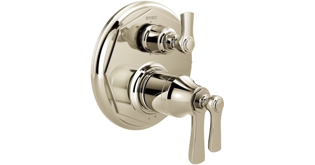 Brizo T75661-PN Rook Thermostatic Valve Trim with Integrated Volume ...