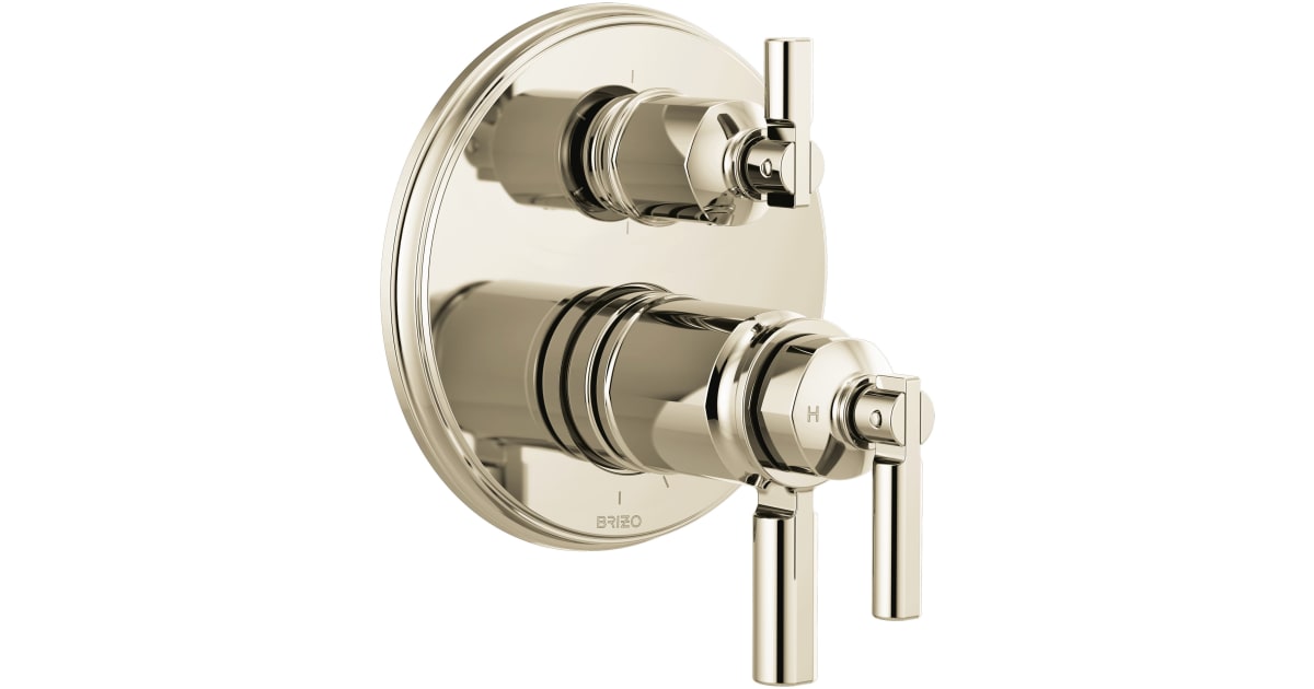 Brizo T75676-PN Invari Thermostatic Valve Trim with Integrated Volume ...