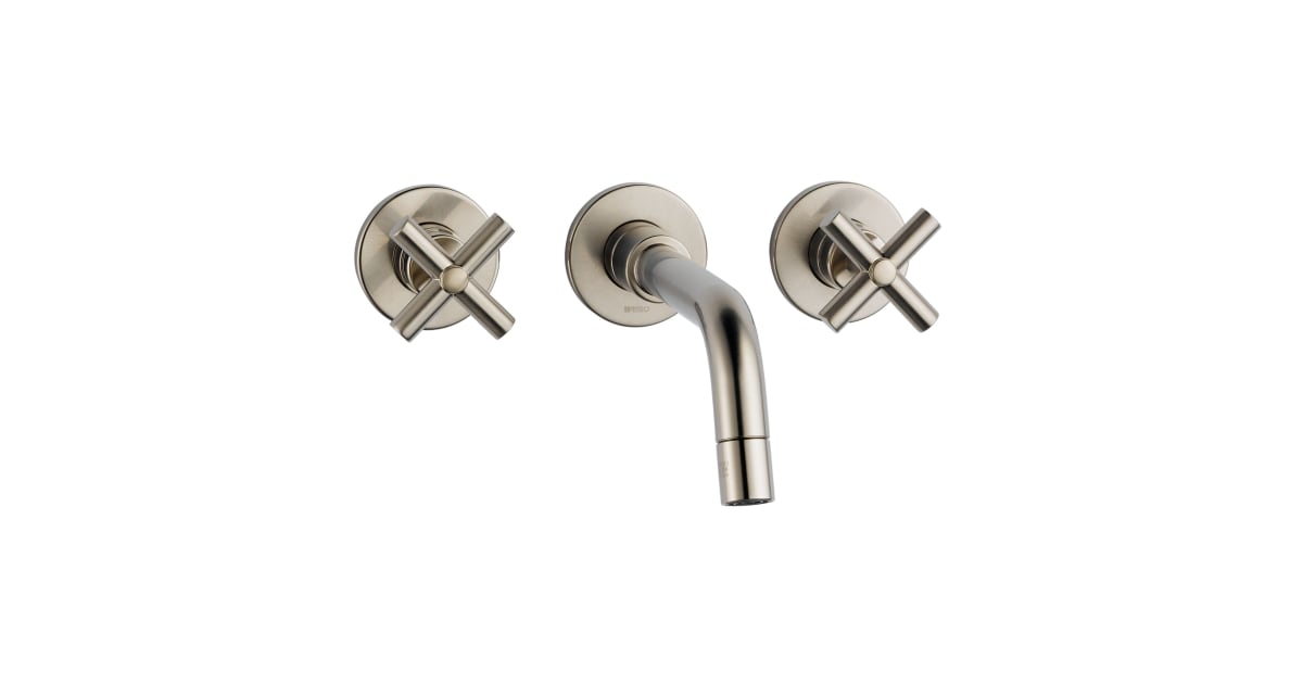 Brizo 6216709-BN Kitchen Faucet Double Handle Wall Mount with Metal ...