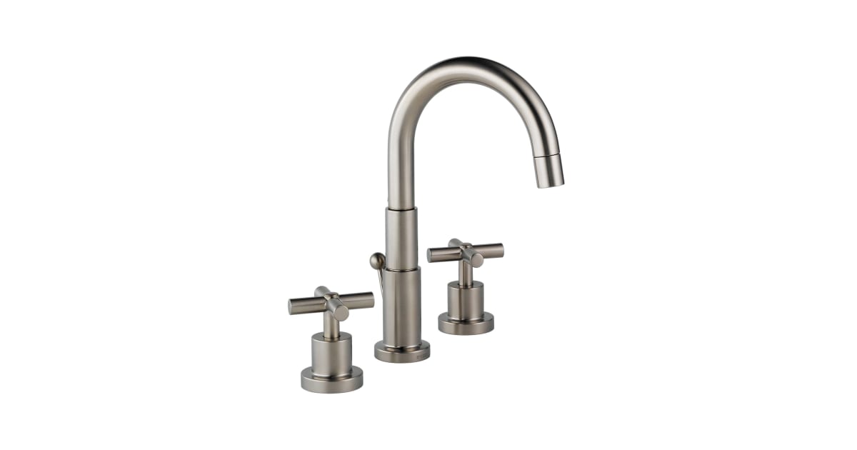 Brizo 6516017-BN Bathroom Faucet Double Handle Widespread with Metal ...