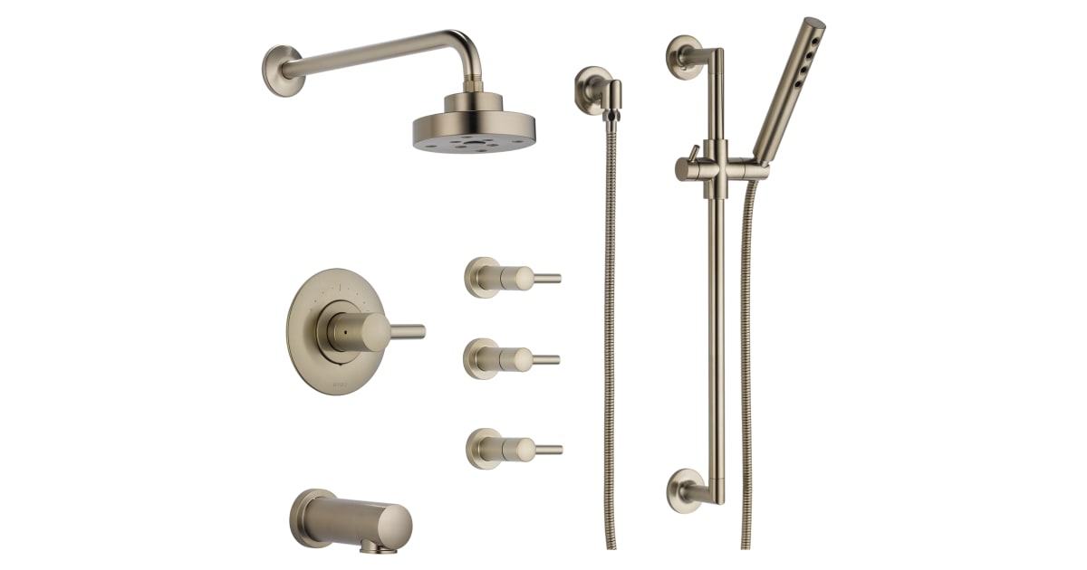 Brizo BSS-Odin-T66T05-BN Sensori Custom Thermostatic Shower System with ...