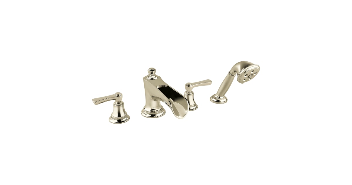 Brizo T67461-PNLHP Rook Deck / Wall Mounted Roman Tub Filler with Built ...
