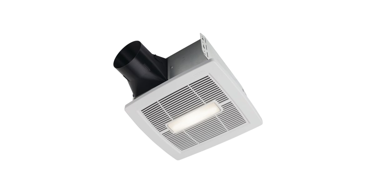 Broan AE50110DCL 50-100 CFM 0.9 Sone LED Lighted Energy Star Rated Bath ...