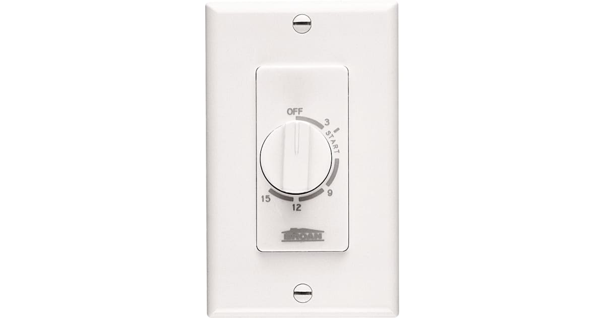 Broan 61W 15 Minute Timer Switch - White | Ferguson Home