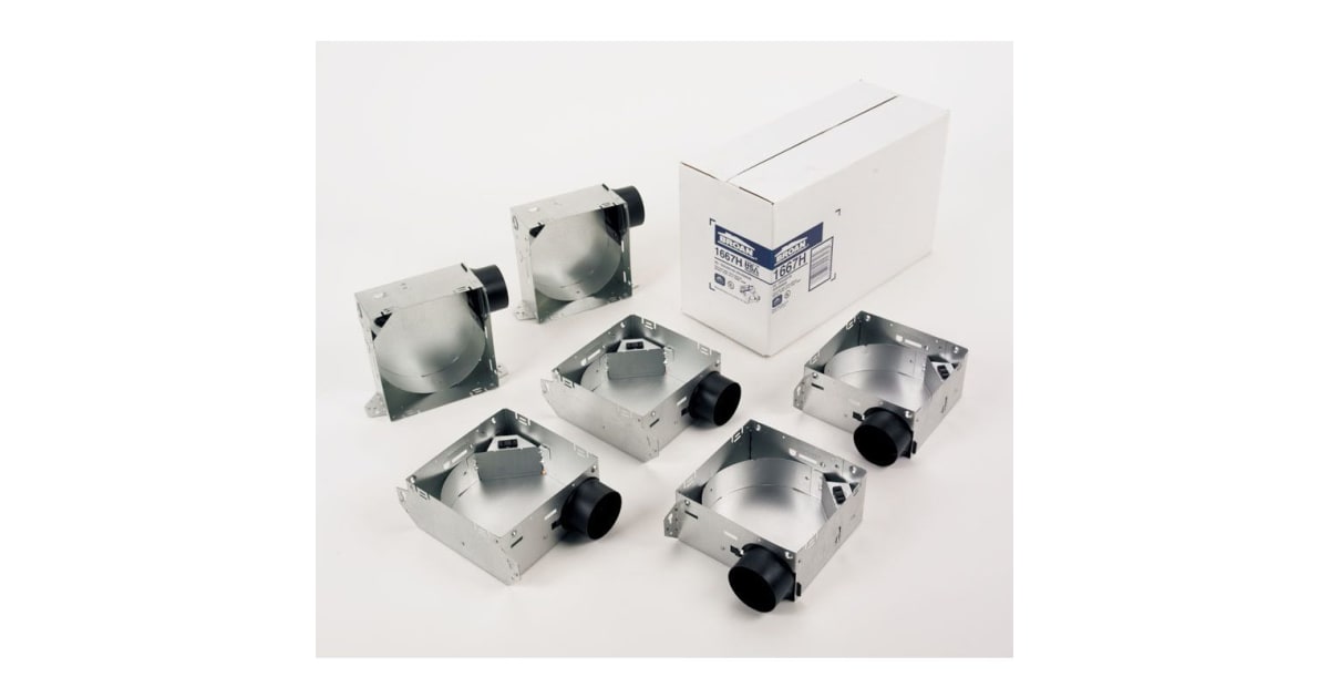 Broan 1667H Housing Pack with Damper and Plastic Duct Connector for ...