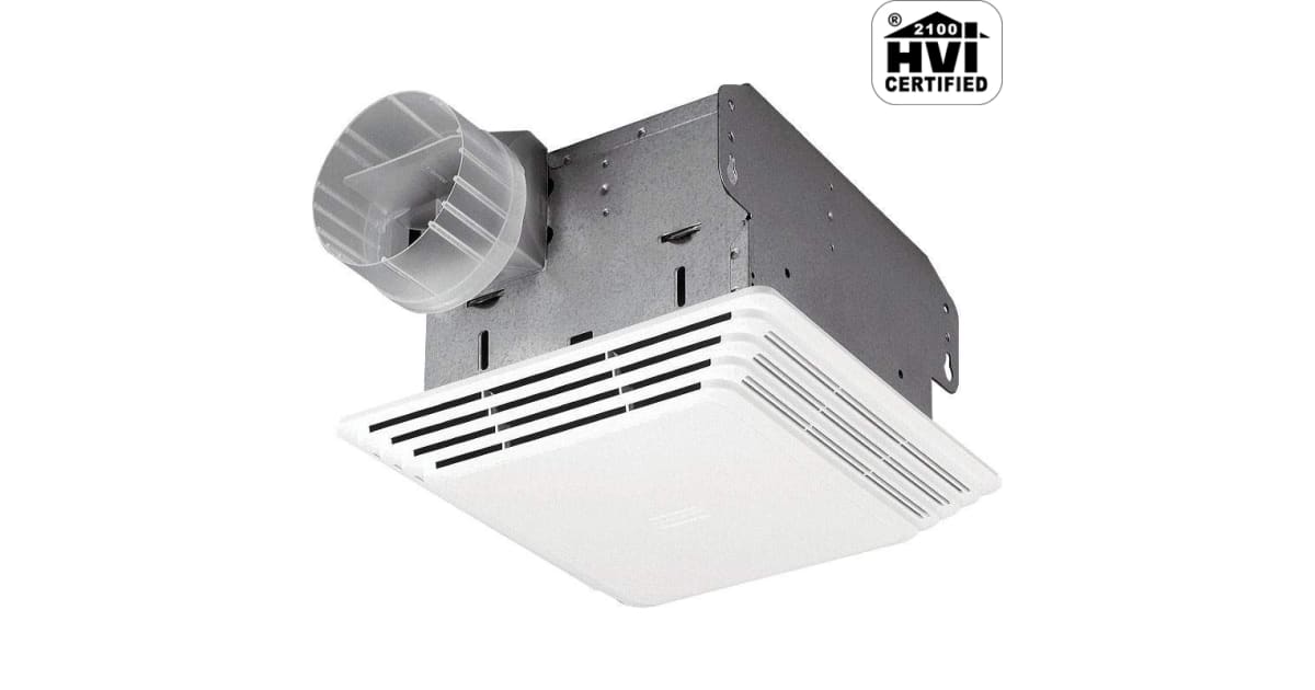 Broan 676 110 CFM 4 Sone Ceiling or Wall Mounted HVI Certified Bath Fan ...