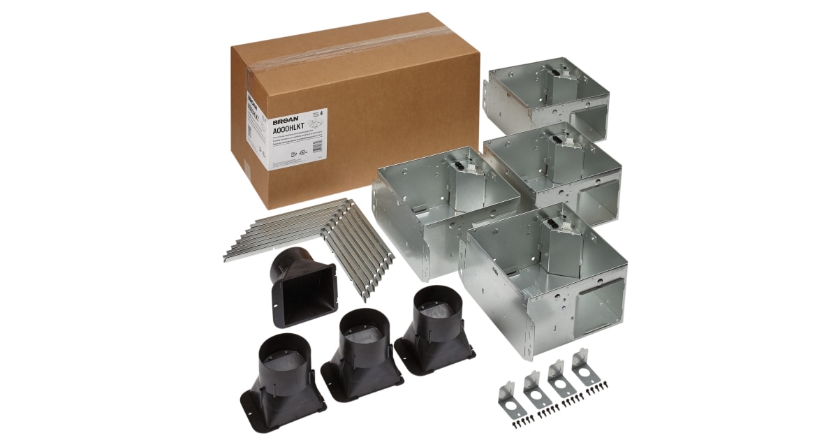 Broan A000HLKT Flex™ Exhaust Fan Light Housing Project Pack with Flange ...