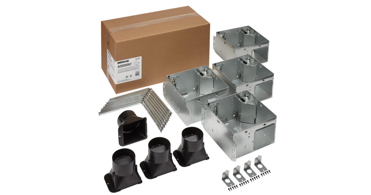 Broan A000HSKT Flex™ Humidity Sensing Exhaust Fan Housing Project Pack ...
