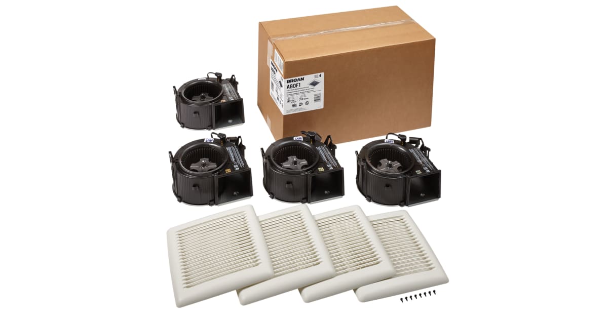 Broan A110F1 Flex™ 110 CFM 3 Sone Bathroom Fan Finish Project Pack ...