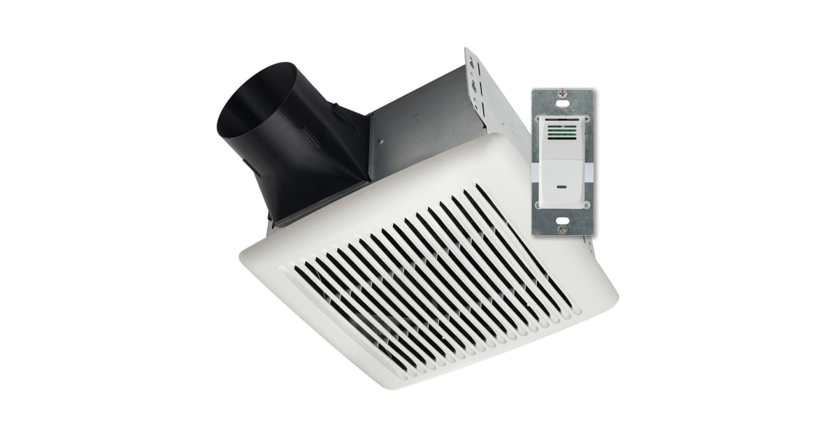 Broan AE110CK Flex 110 CFM 1 Sone Ceiling Mounted Bath Fan and Sensaire ...