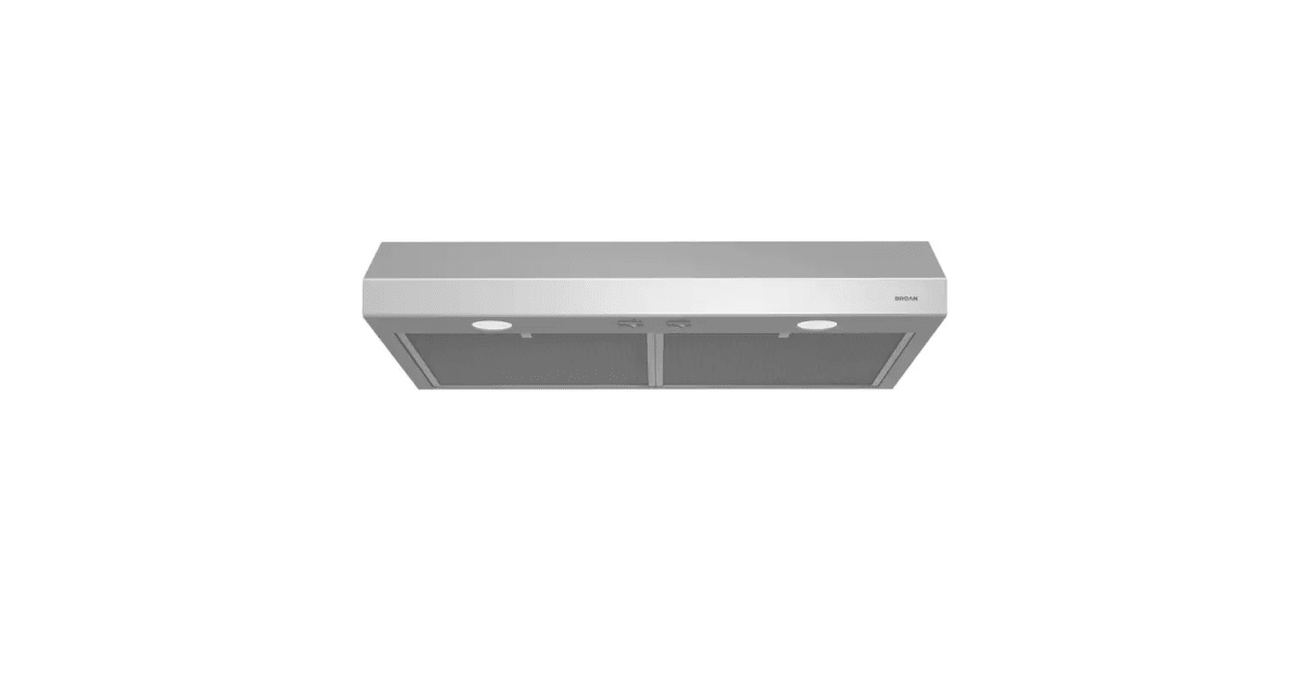 Broan BCSQ130SS Glacier 300 CFM 30 Inch Wide Under Cabinet Range Hood ...