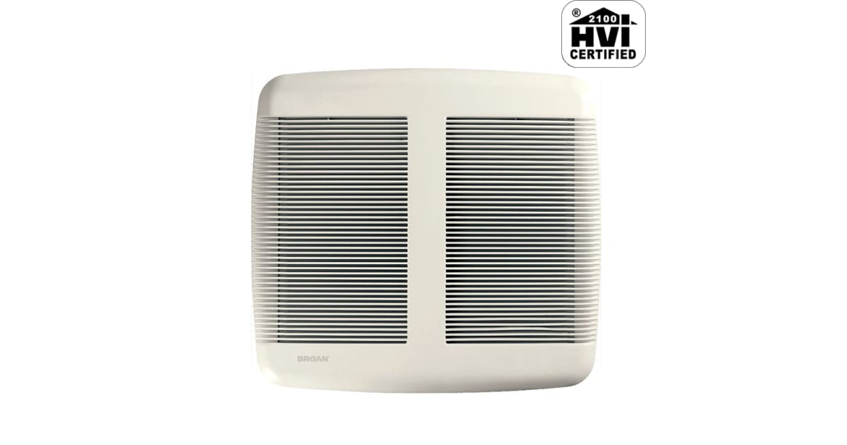 Broan QTR080 80 CFM 1 Sone Ceiling Mounted HVI Certified Bath Fan from ...