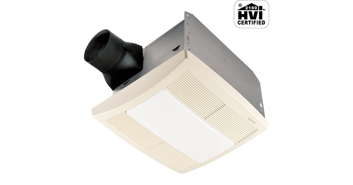 Broan QTR080L 80 CFM 1 Sone Ceiling Mounted HVI Certified Bath Fan with ...