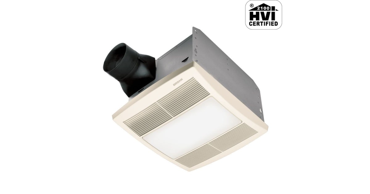 Broan QTRE080FLT Builder Pack with Fan, Fluorescent Light, 80 CFM, 0.8 ...