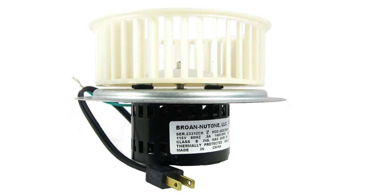 Broan S0696B000 Power Unit Motor Assembly for QT100 and QT110 Bath Fans ...
