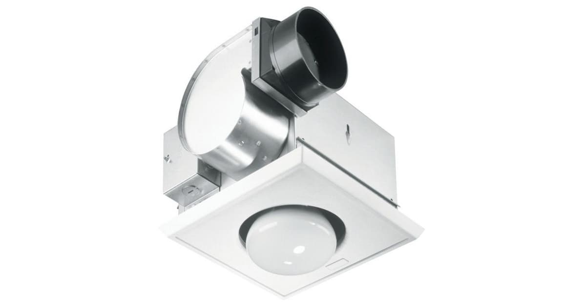 Broan 162M 70 CFM One-Bulb Ventilation Fan with Heater and Infrared ...