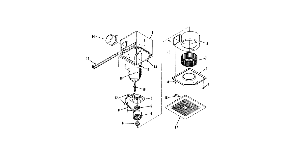 Broan 97009799 Complete Blower Assembly for Solitaire and SensAire Bath ...