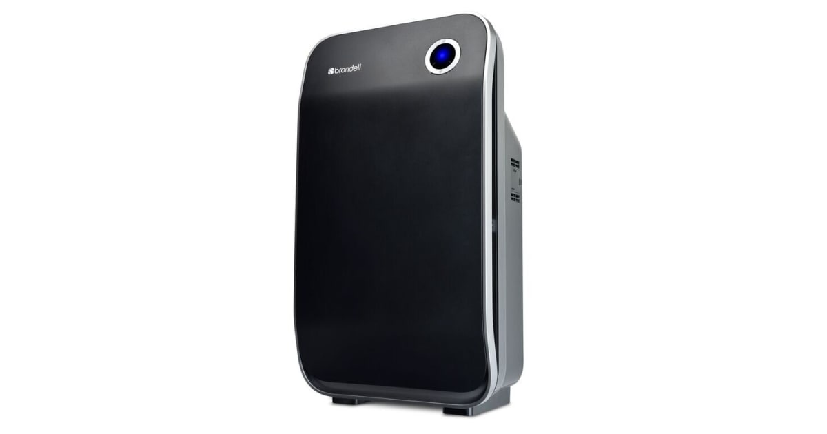 Brondell PH10-B O2+ Halo LED Air Purifier with TrueHEPA Triple Filter ...