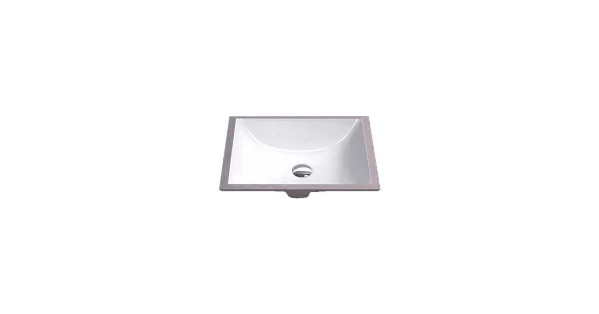 Build Essentials DLS1813WH 18" Rectangular Undermount Bathroom Sink ...