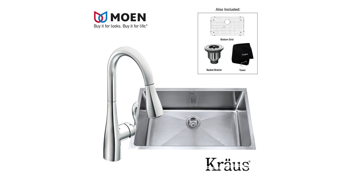 Build Smart Kits KHU100-32/7594C Kraus 32" Single Basin 16-Gauge ...