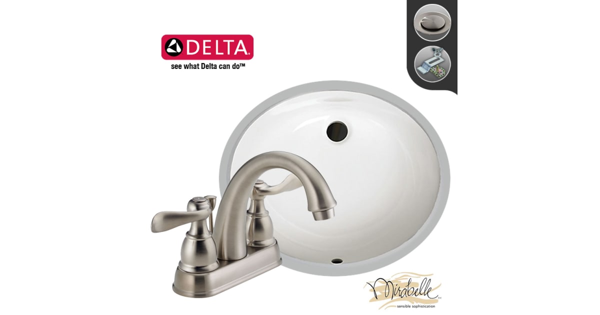 Build Smart Kits MIRU1714A/DB2596LF-SS Combo: Mirabelle 17" Porcelain ...