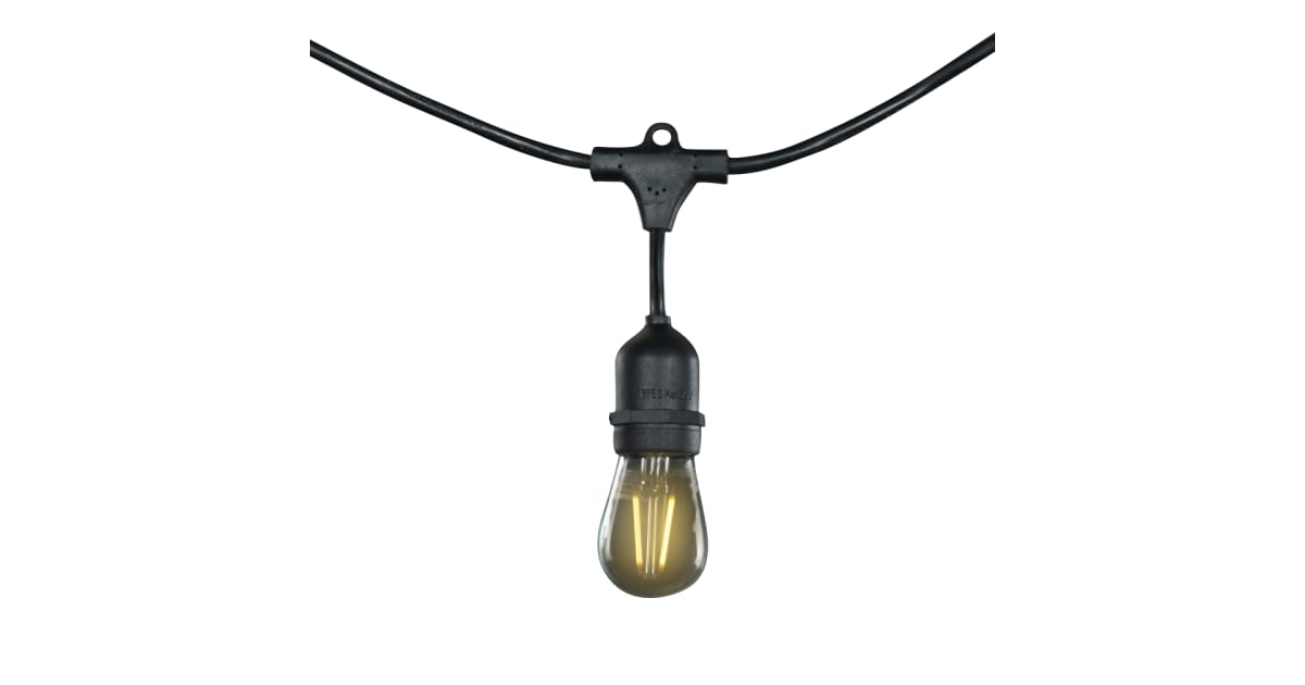 Bulbrite 810128 48' Long 15 Light LED String Lights with S14 Bulbs ...