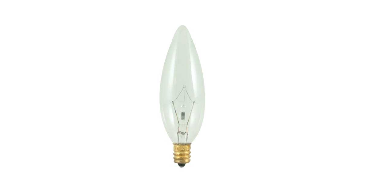 Bulbrite 861146 Pack of (50) 40 Watt Dimmable B10 Candelabra (E12 ...