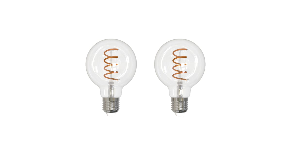 Bulbrite 861403 Pack of (2) 4 Watt Vintage Edison Dimmable G25 Medium ...