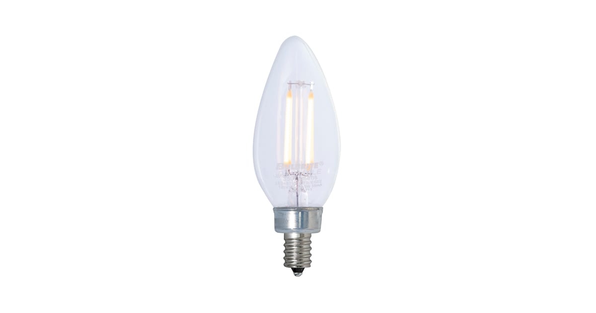 Bulbrite 861412 Pack of (4) 2.5 Watt Dimmable B11 Candelabra (E12) LED Bulbs - 250 Lumens, 2700K ...