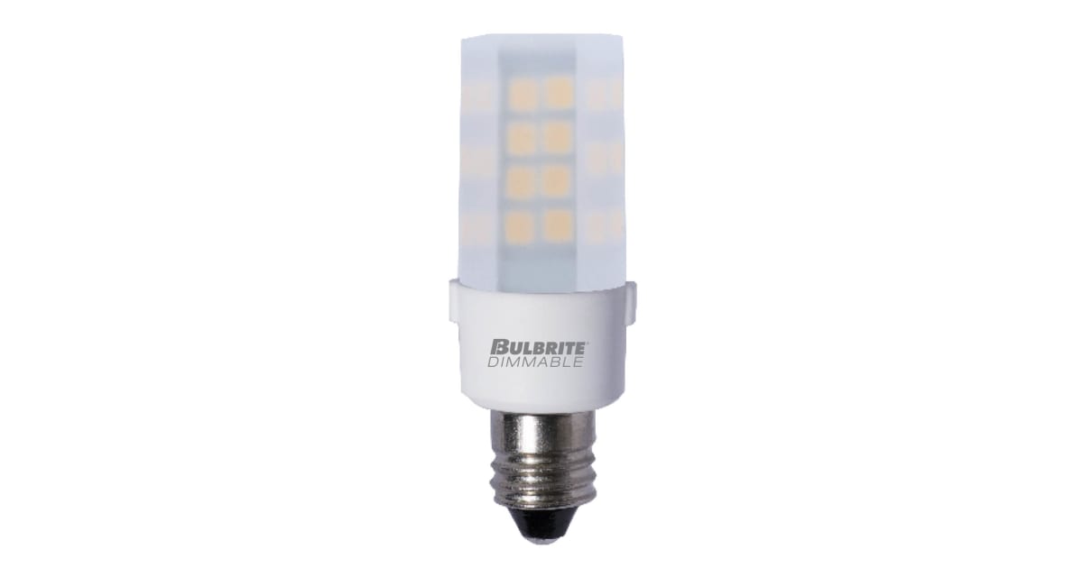 Bulbrite 861531 Pack of (2) 4.5 Watt Dimmable T4 Candelabra (E12) LED ...