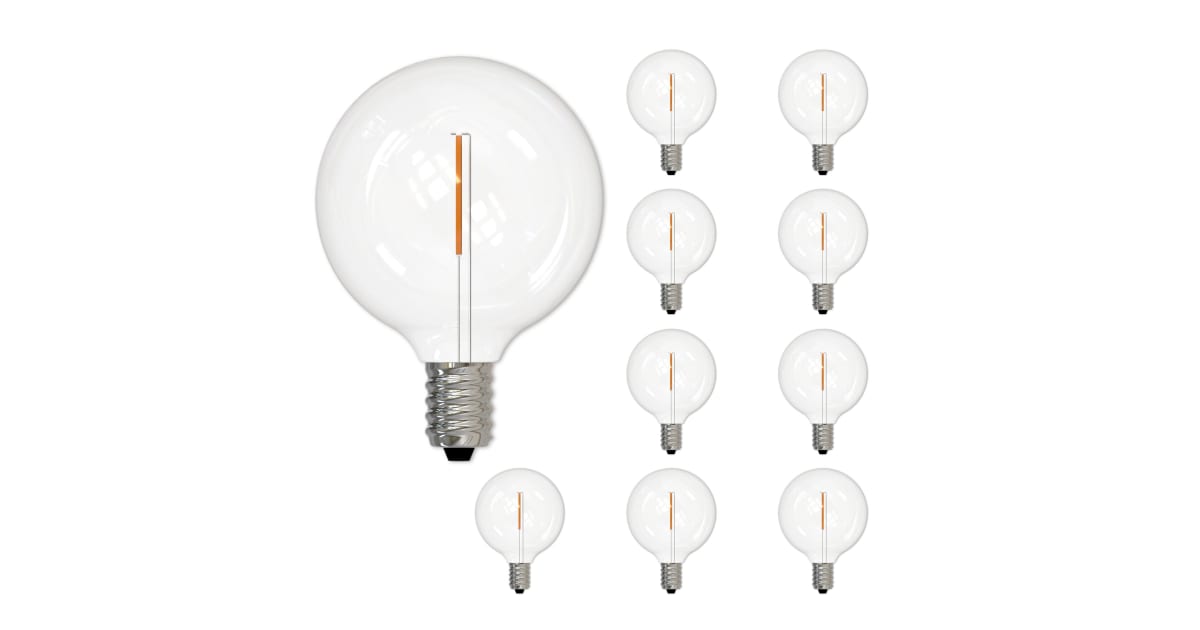 Bulbrite 862743 Pack of (10) 1 Watt Vintage Edison Dimmable G16 ...