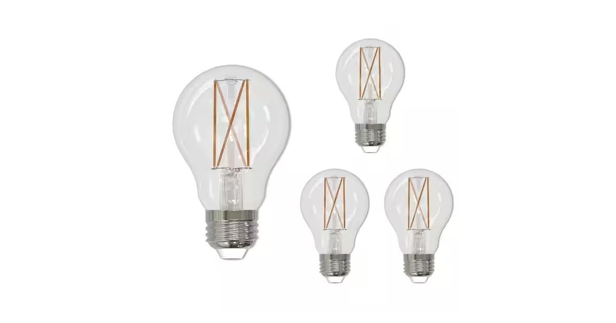 Bulbrite 862827 Pack of (4) 14 Watt Dimmable Medium (E26) LED Bulbs- 1600 Lumens, 2700K, and ...