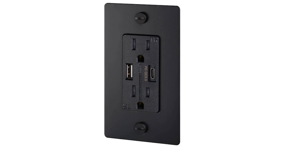 Buster + Punch NSC-023811 15 Ampere Electrical Outlet with USB-A and ...
