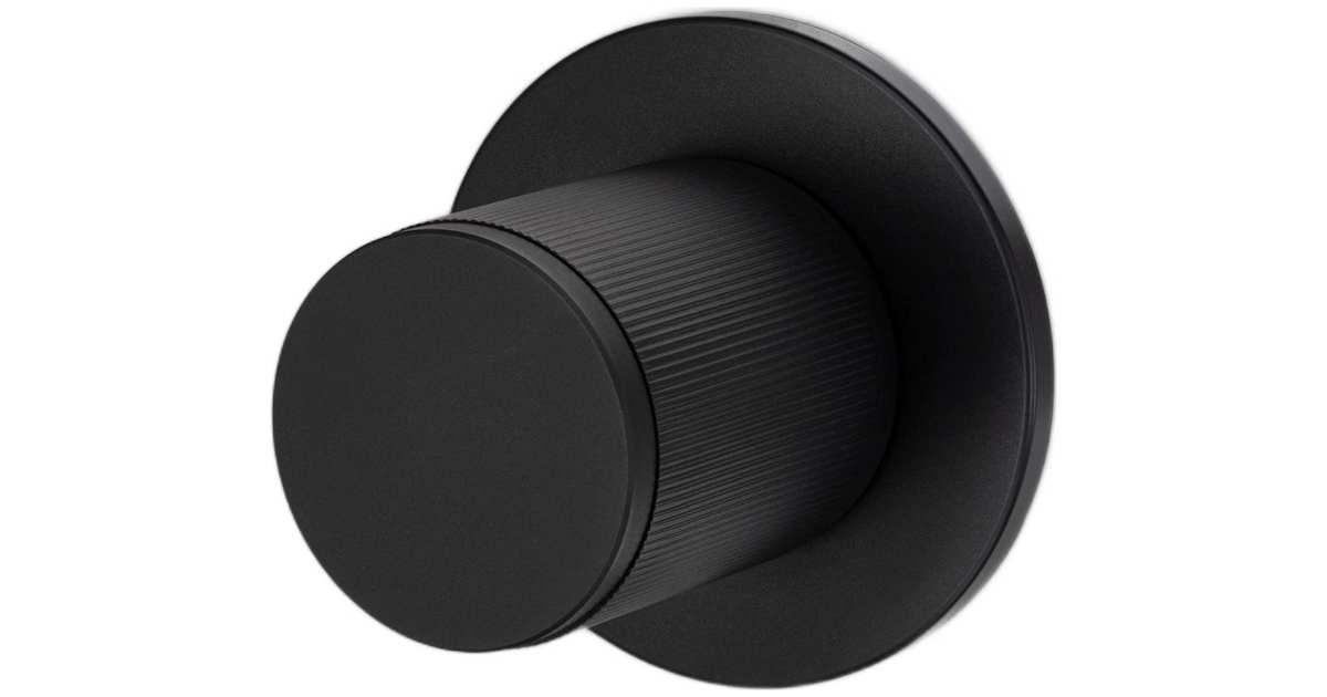 Buster + Punch NDK-481064-238 Linear Passage Door Knob Set with Round Rose and 2-3/8" Backset ...