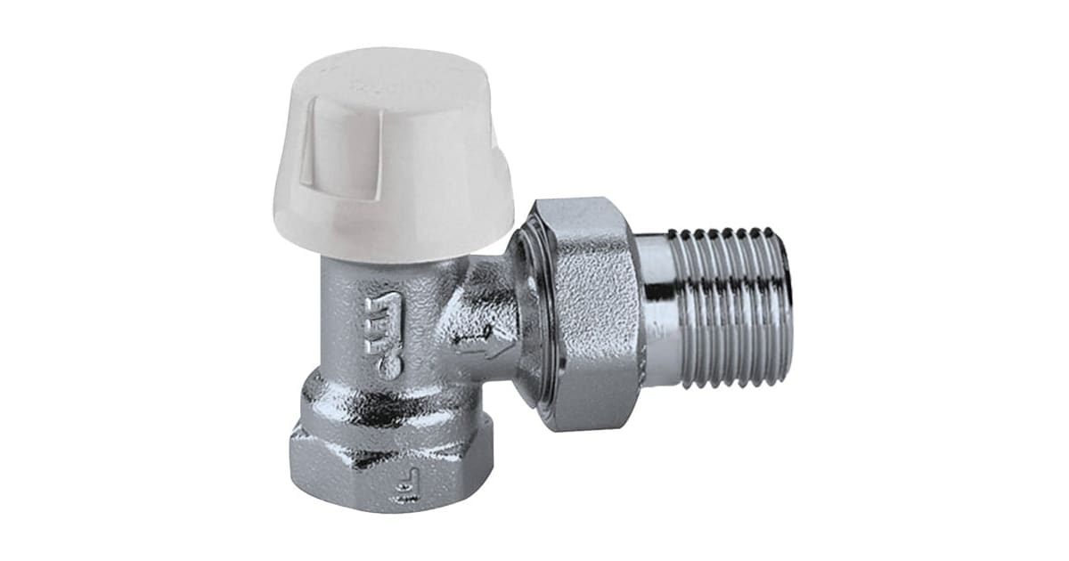 Caleffi 220500A Angled Radiator Valve Body, 3/4" NPT Connections, 40 ...