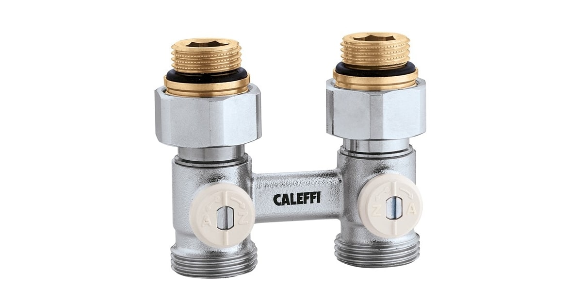 Caleffi 301040 Two-pipe Straight Panel Radiators Valve - 1/2" BSP ...