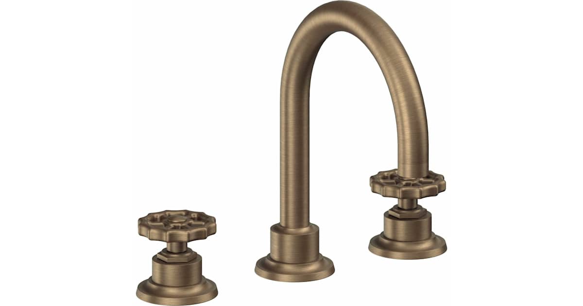 California Faucets 8102W-ABF Descanso Works 1.2 GPM Widespread Bathroom ...