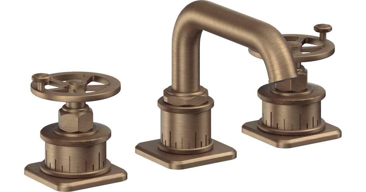 California Faucets 8502WZBF-ABF Steampunk Bay 1.2 GPM Widespread ...
