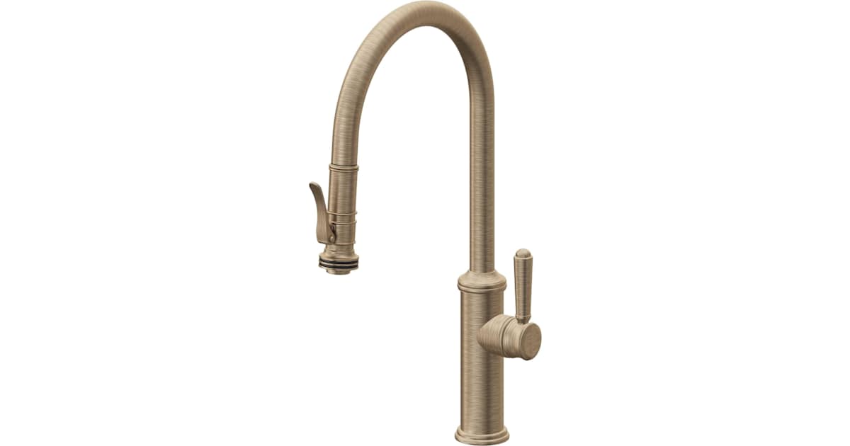 California Faucets K10-100SQ-33-ABF Davoli 1.8 GPM Single Hole Pre ...