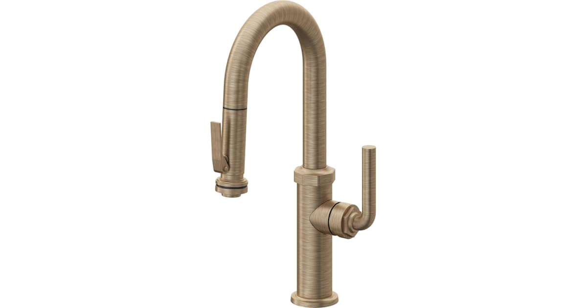 California Faucets K30-101SQ-SL-ABF Descanso Kitchen 1.8 GPM Single ...