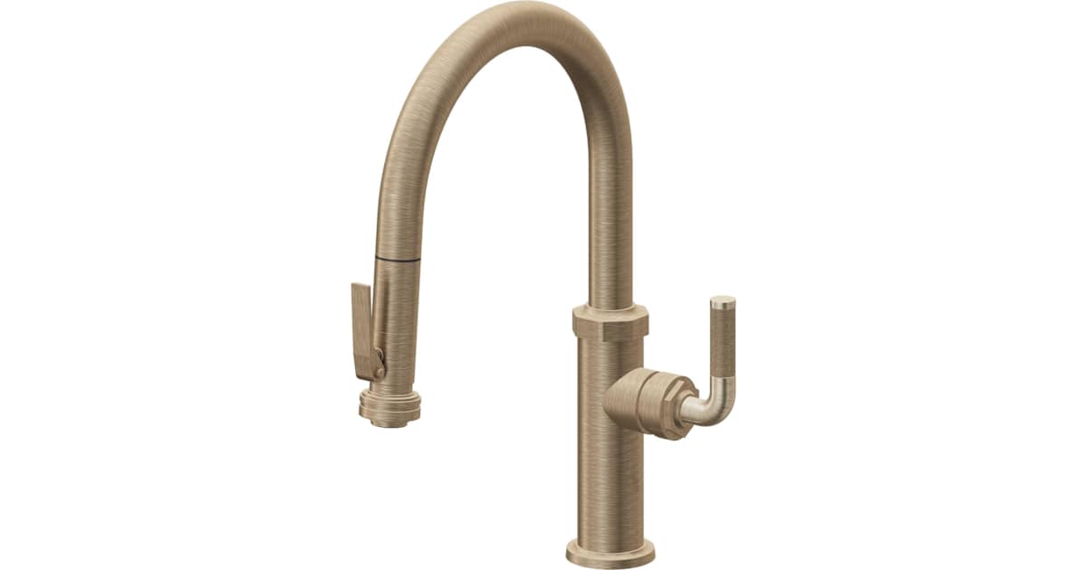 California Faucets K30-102SQ-KL-ABF Descanso Kitchen 1.8 GPM Single ...