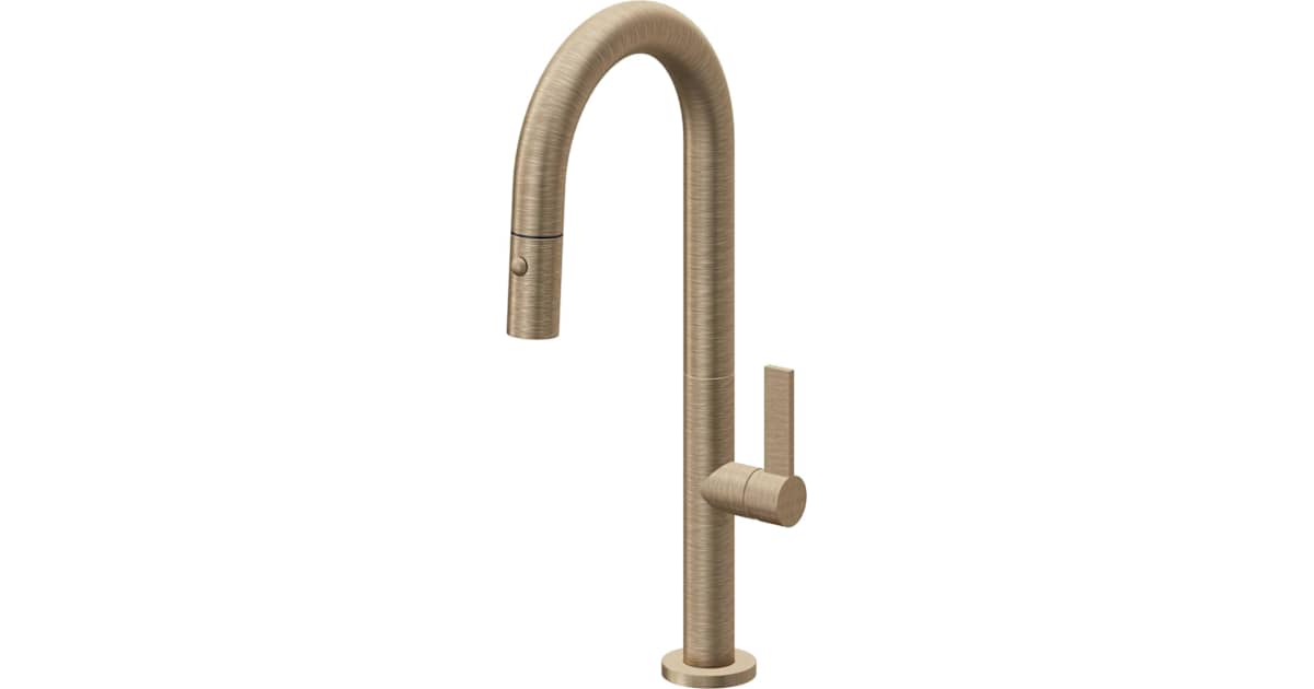 California Faucets K50-101-FB-ABF Poetto 1.8 GPM Single Hole Pre-Rinse ...