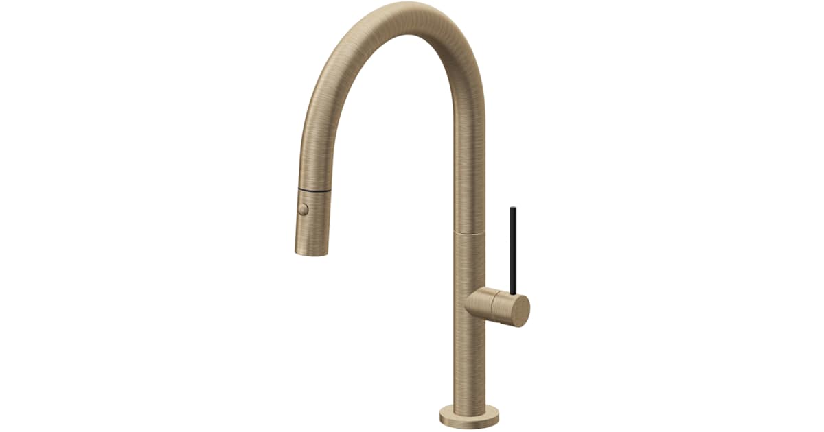 California Faucets K50-102-BST-ABF Poetto 1.8 GPM Single Hole Pull Down ...