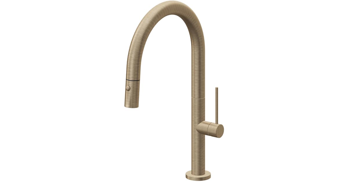 California Faucets K50-102-ST-ABF Poetto 1.8 GPM Single Hole Pull Down ...